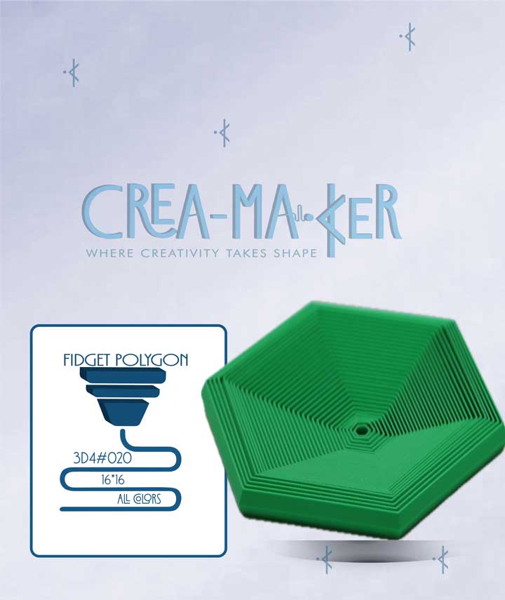 Fidget Polygon 3D4#020 - Crea-Maker
